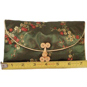 Bags | Chinese Style Brocade Pouch Coin Purse Matching Set W Floral ...